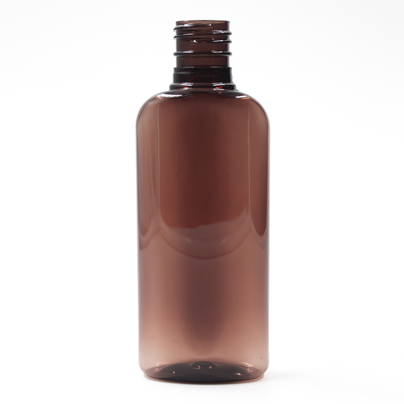 Frasco PET Oval 140ml 24/415 (20g) Marrom Transparente - (10 UNI S/ TAMPA) - Spilpack